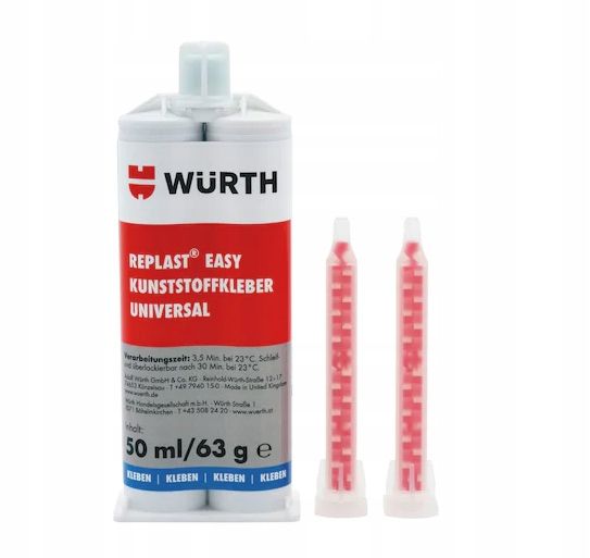 WURTH Klej 2-składnikowy REPLAST uniwersalny 50ML - ERLI.pl