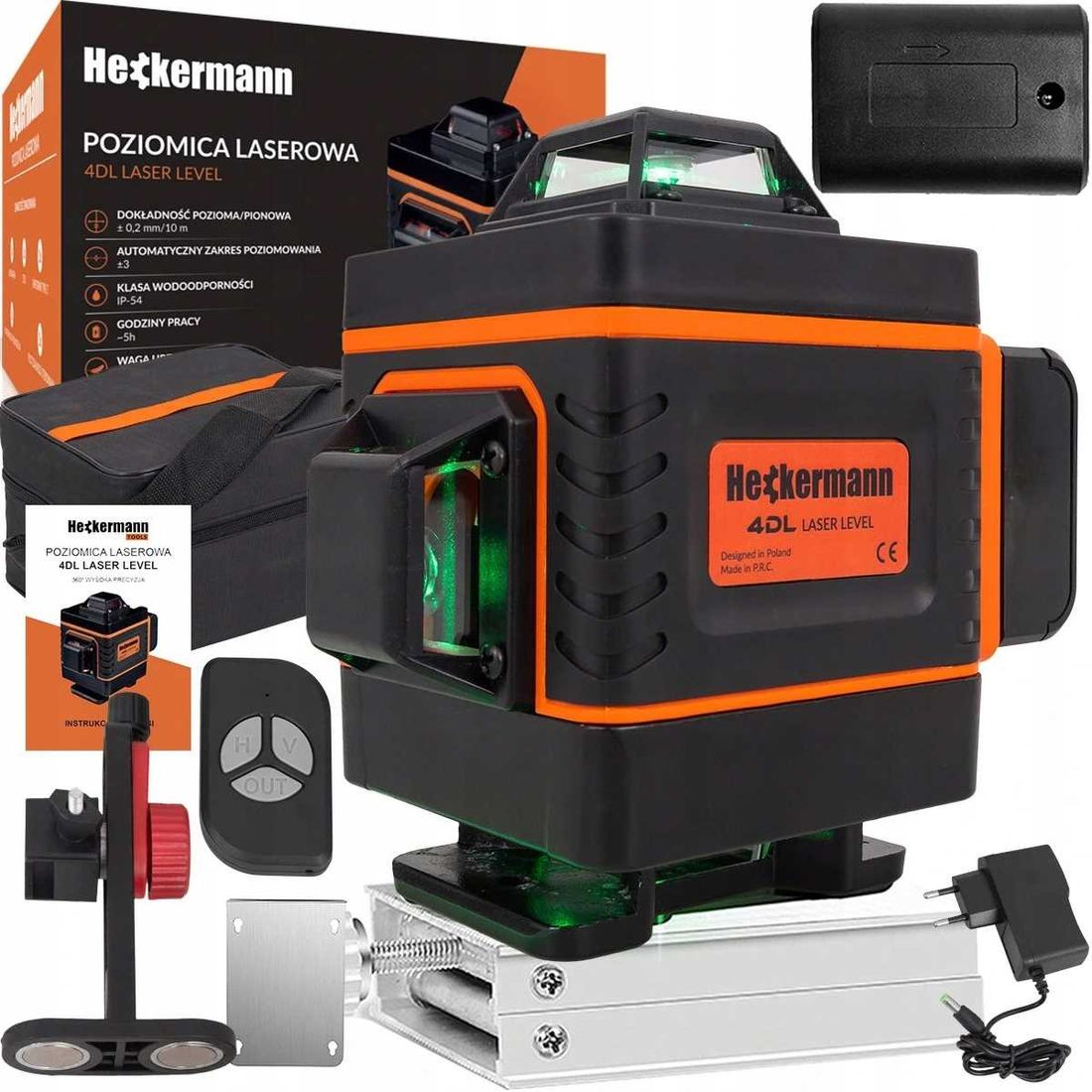 POZIOMICA LASER KRZYŻOWY LASEROWA 25M ZIELONY - ERLI.pl