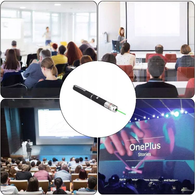 SUPER MOCNY WSKAŹNIK LASEROWY 5x LASER ZIELONY LED POINTER PRO DUŻY ...