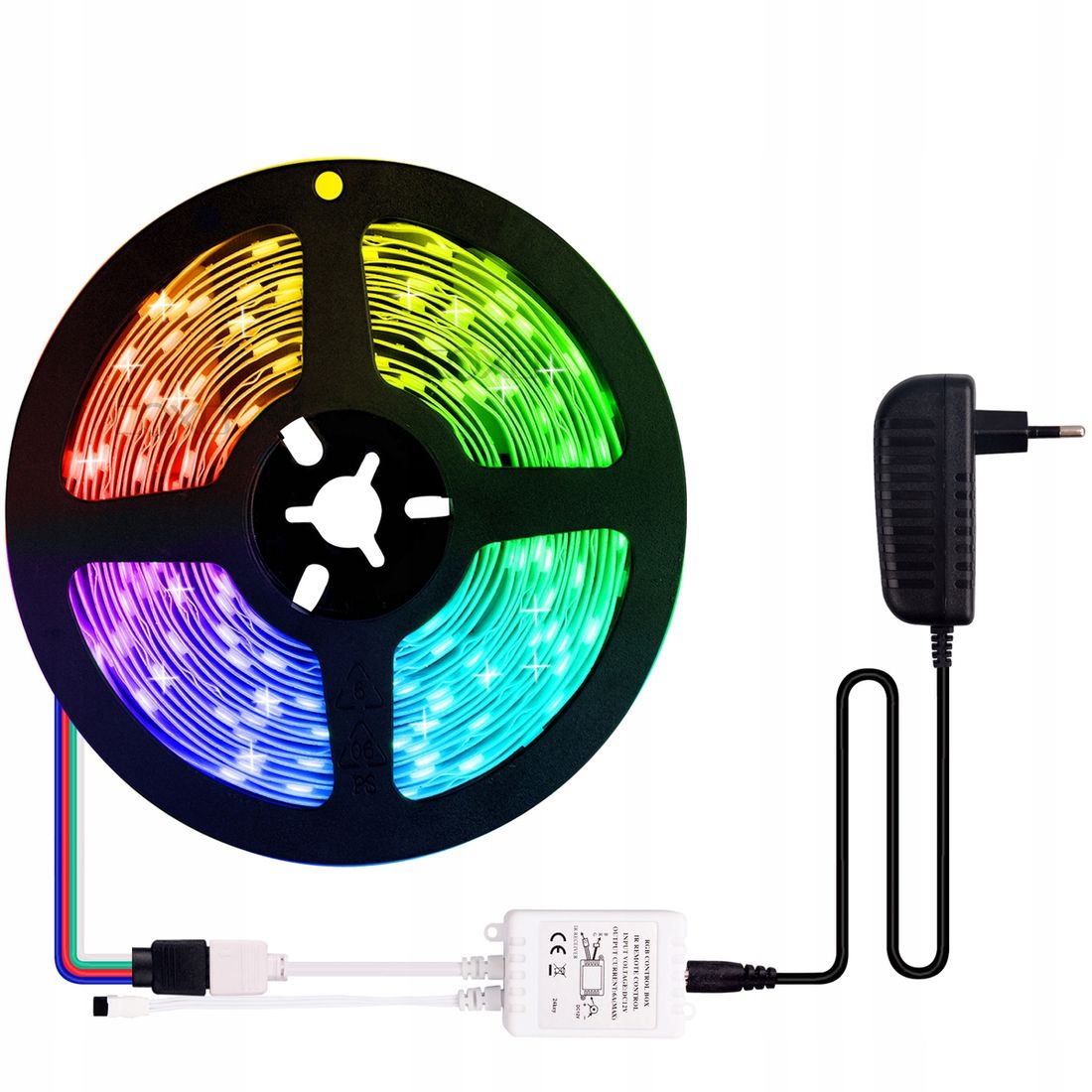 TAŚMA LED RGB SMD WODOODPORNA KOLOROWA + PILOT - ERLI.pl