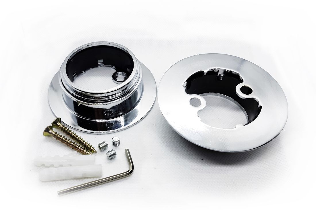 Rozeta mocująca rury mocowanie rozetka fi 50 chrom - ERLI.pl