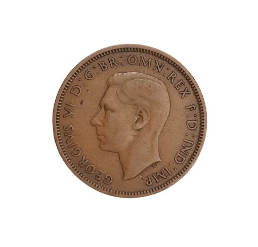 Stara moneta kolekcjonerska pół 1/2 pensa penny 1942 Wielka Brytania ...