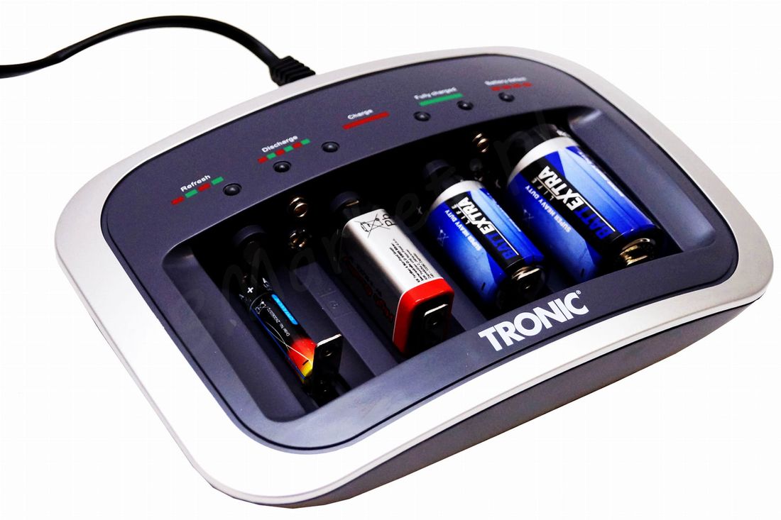 Ładowarka Tronic TLG 500 B1 9V (6F22), AA, AAA, C (R14), D (R20) - ERLI.pl