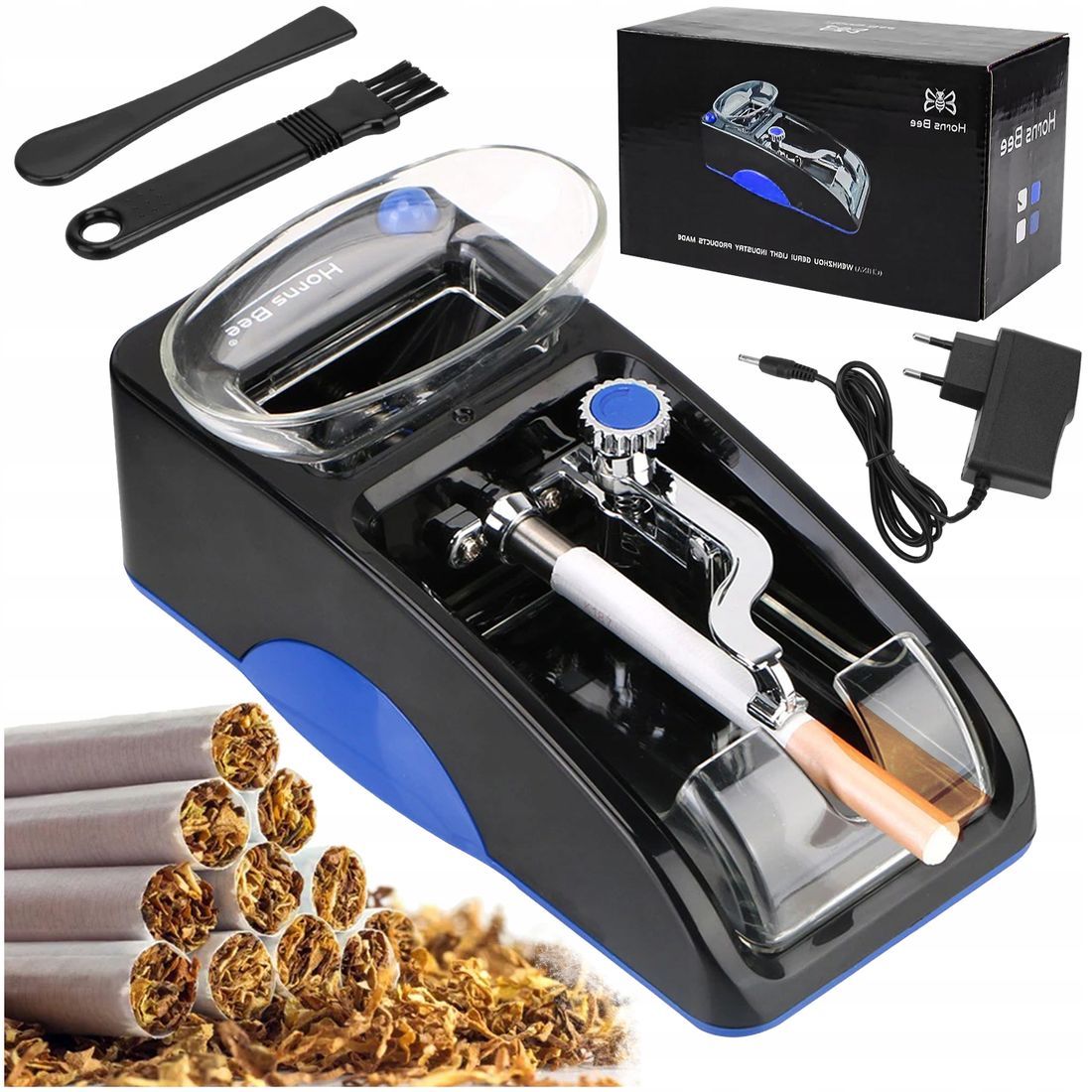 NABIJARKA DO PAPIEROSÓW ELEKTRYCZNA MASZYNKA DO TYTONIU SZYBKO NABIJA TYTOŃ - ERLI.pl