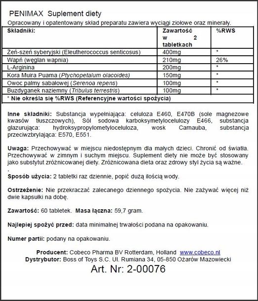 TABLETKI NA POWIĘKSZENIE PENISA KURACJA PENIMAX 60 - ERLI.pl TABLETKI NA POWIĘKSZENIE PENISA KURACJA PENIMAX 60 - ERLI.pl