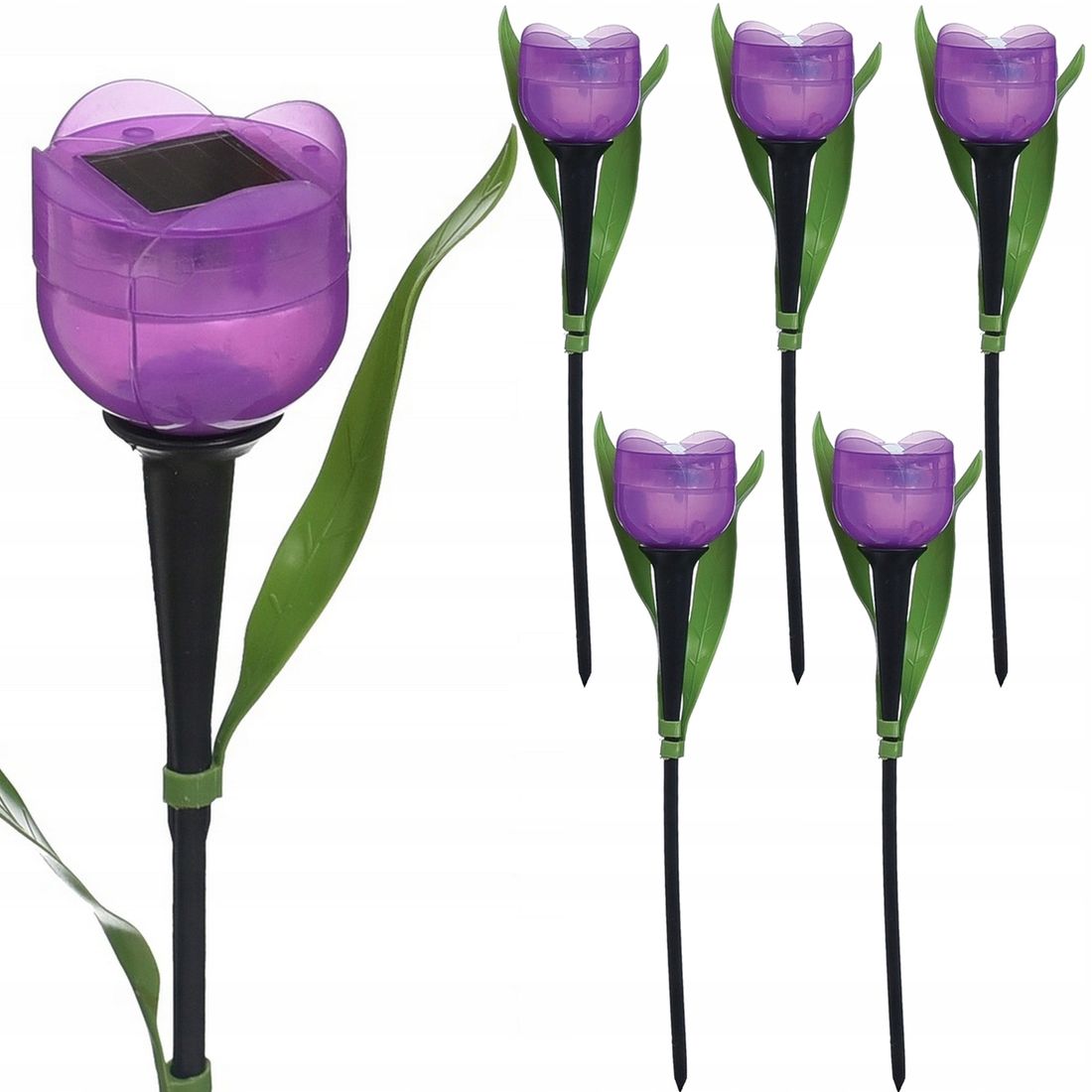 5 x LAMPA SOLARNA tulipan LED ogrodowa zewnętrzna - ERLI.pl