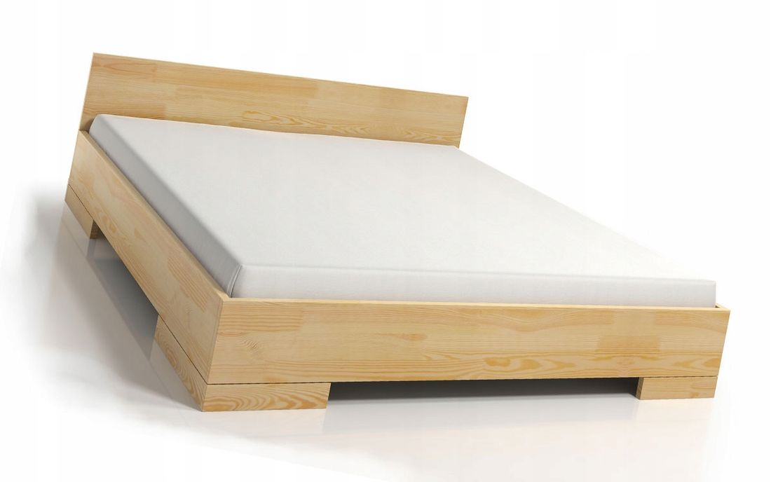 ŁÓŻKO SKANDYNAWSKIE Z LITEGO DREWNA 120X200 STELAŻ – 141542984 - ERLI.pl