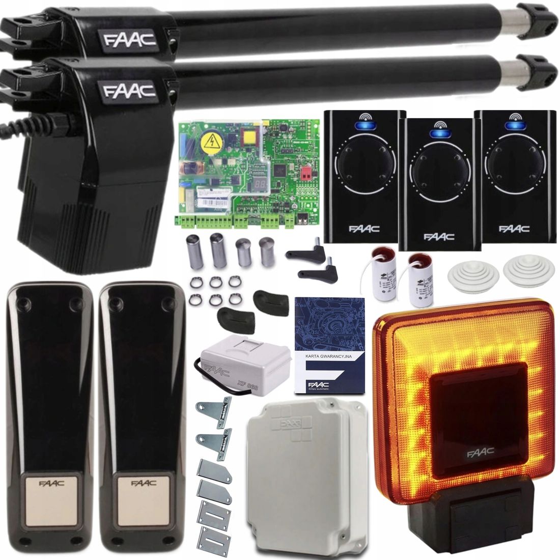 Zestaw automatyki do bramy FAAC 414 SHORT XLED - ERLI.pl