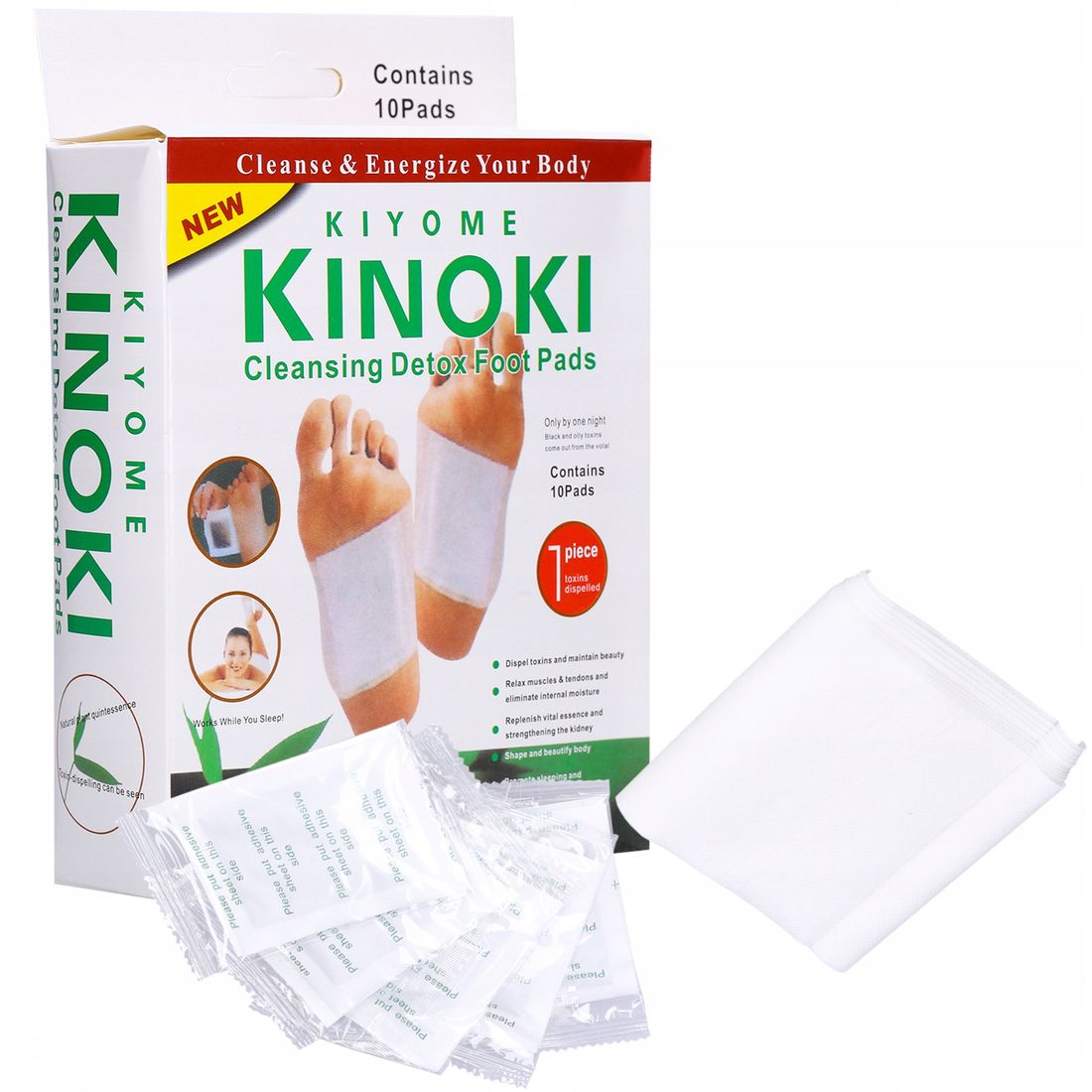 KINOKI PLASTRY OCZYSZCZAJĄCE Z TOKSYN DETOX 10szt. - ERLI.pl