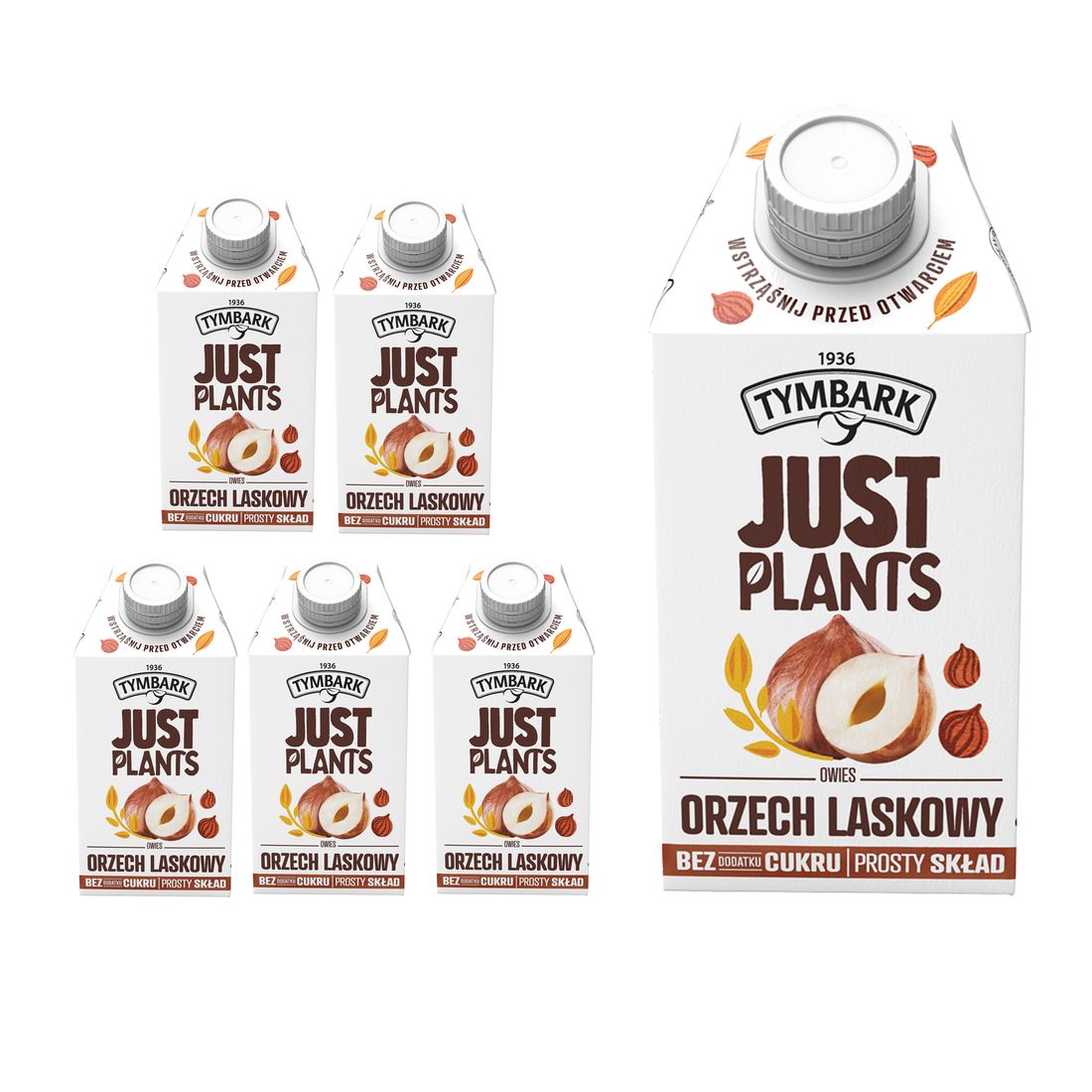 Tymbark Just Plants Napój Orzech Laskowy 6x500ml - ERLI.pl