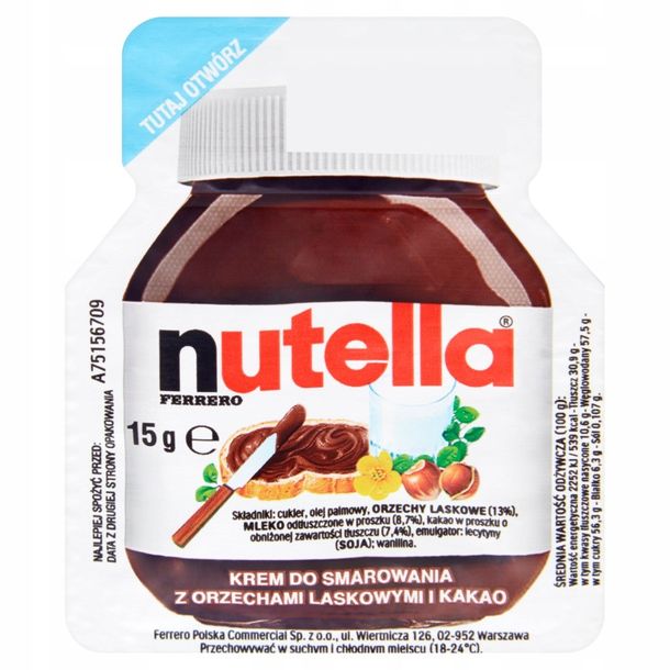 Nutella Krem Mini Porcja 15g x 60szt – 141820658 - ERLI.pl
