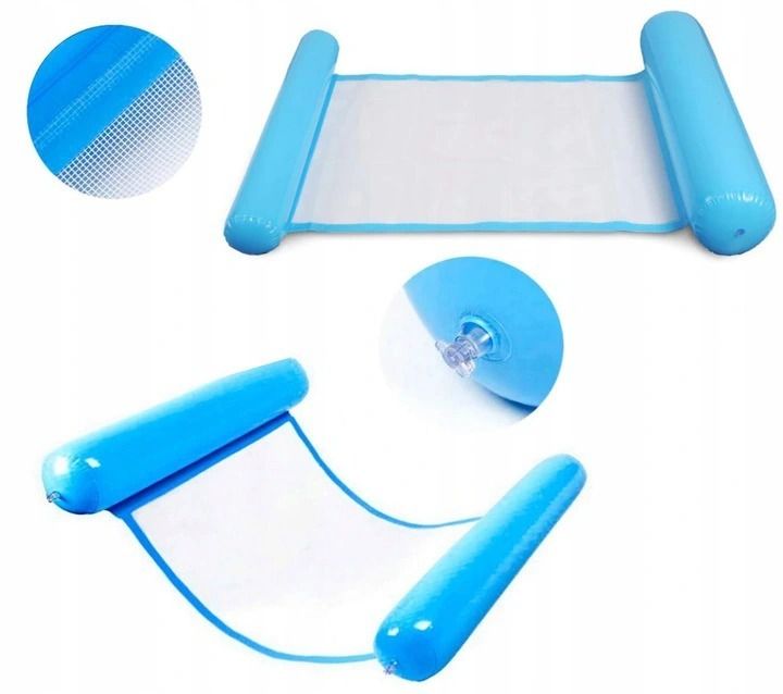 HAMAK WODNY MATERAC WODNY Water Hammock 128x80 cm 90 KG NIEBIESKI ...