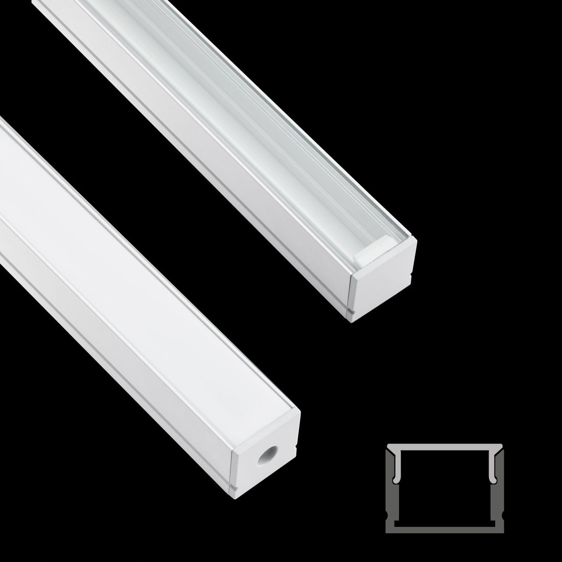 Profil Aluminiowy do Taśm LED Srebrny Natynkowy 1m – 142053416 - ERLI.pl