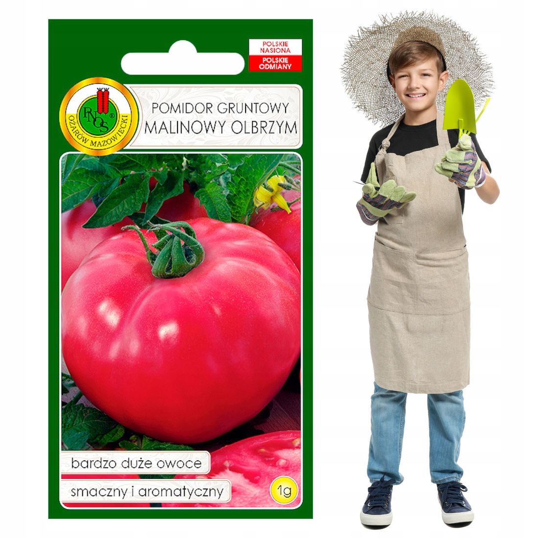 Pomidor Malinowy Gruntowy Olbrzym mięsisty 1g - ERLI.pl