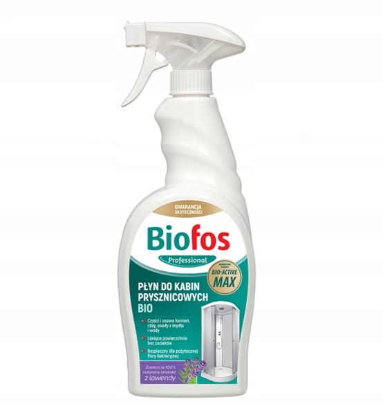 Biofos płyn do kabin prysznicowych GLAZURY ODKAMIENIA Spray 2w1 Bio 750 ...