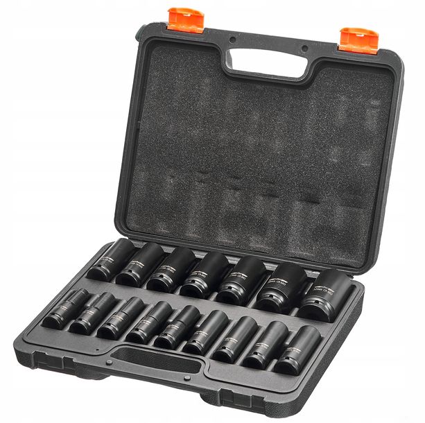 KLUCZ PNEUMATYCZNY UDAROWY z udarem DO KÓŁ kompresora 1/2 BJC + NASADKI - ERLI.pl