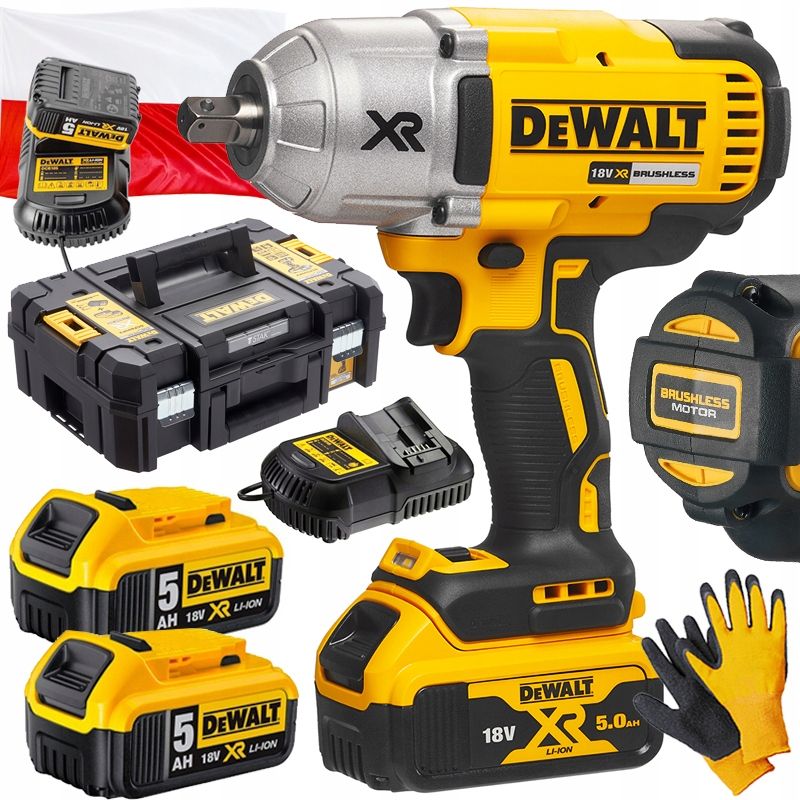 Akumulatorowy Klucz udarowy Dewalt DCF899P2 2x 5Ah - ERLI.pl