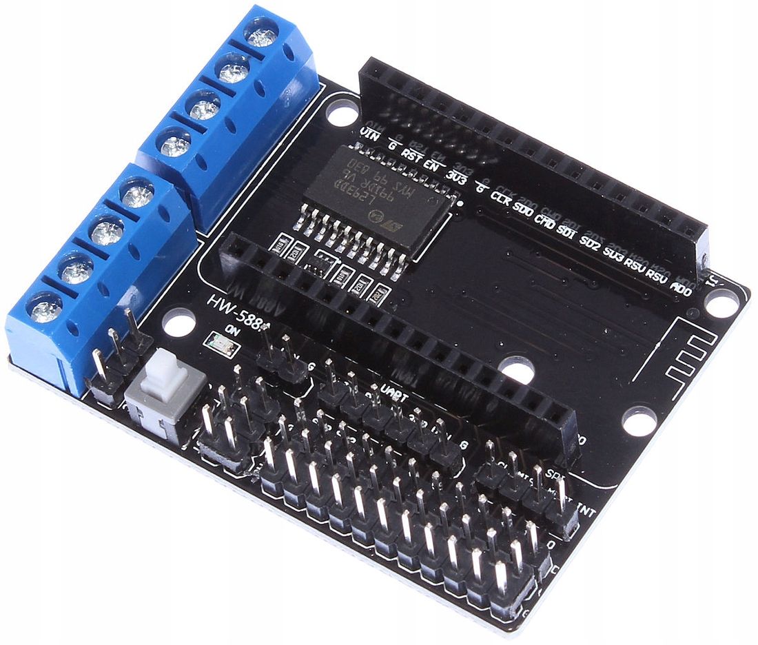Motor Shield Kompatybilny z ESP8266 NodeMCU v2 L293D Nakładka – 142509494 - ERLI.pl