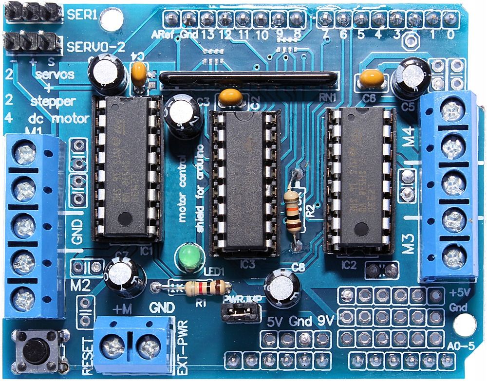 Motor Shield L293D Arduino Sterownik Silnika DC FV - ERLI.pl
