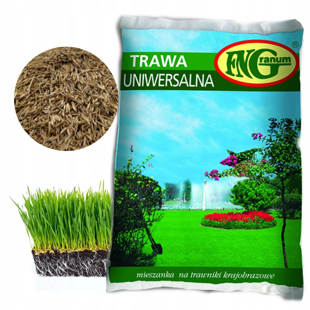 TRAWA Uniwersalna Tradycyjna Ogrodowa 1kg Na 40m2 - ERLI.pl