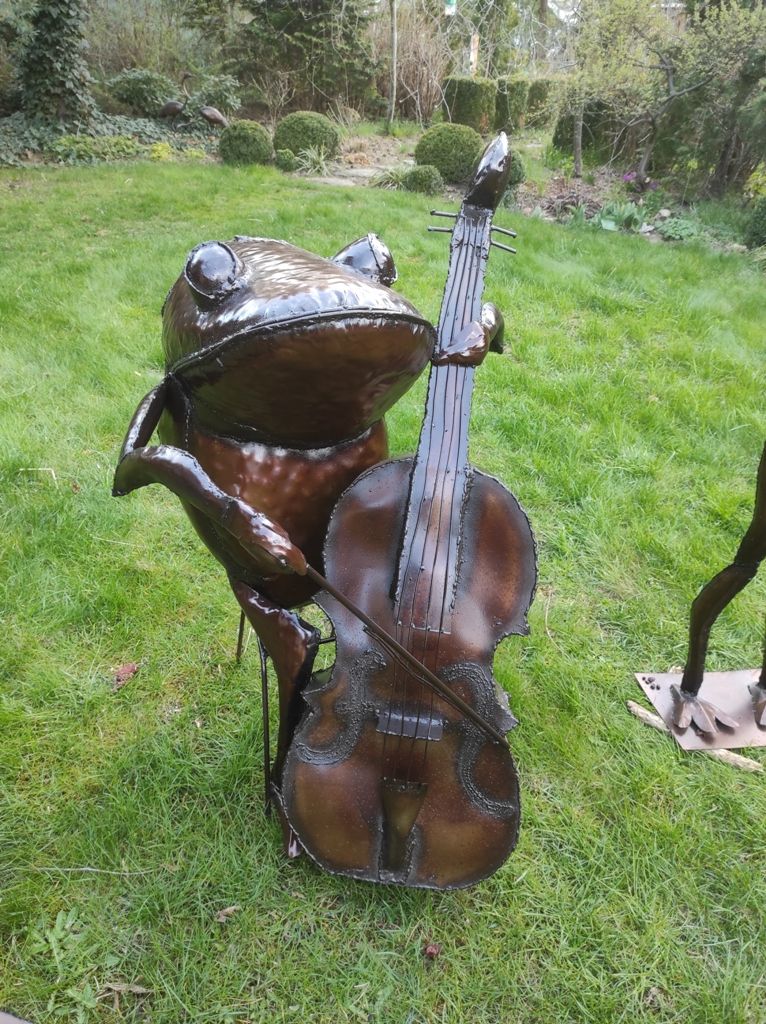 Żaby metalowe do ogrodu Dekoracja ogrodowa – 142632309 - ERLI.pl