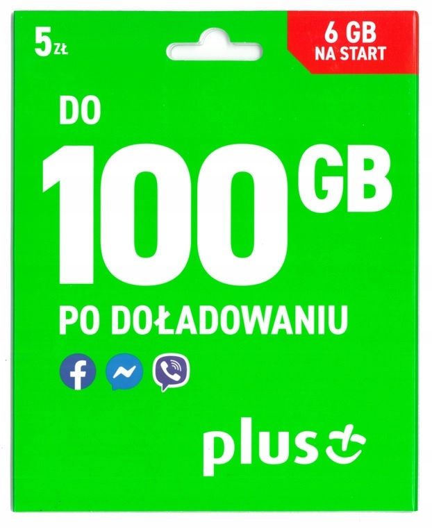Starter Prepaid PLUS 5zł Na kartę - ERLI.pl