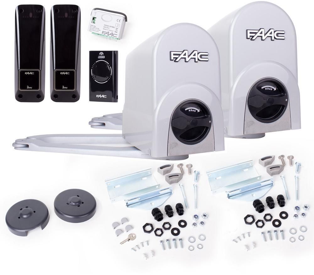 Napęd do bramy dwuskrzydłowej FAAC 391 2.5m 300kg - ERLI.pl