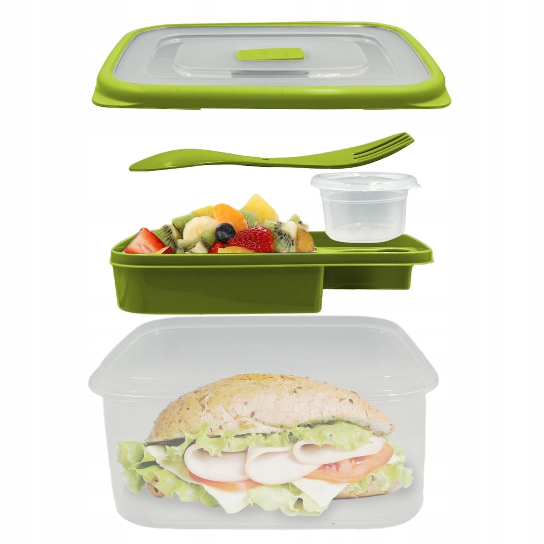 LUNCHBOX Z PRZEGRÓDKAMI POJEMNIK ŚNIADANIÓWKA DUŻA - ERLI.pl LUNCHBOX Z PRZEGRÓDKAMI POJEMNIK ŚNIADANIÓWKA DUŻA - ERLI.pl