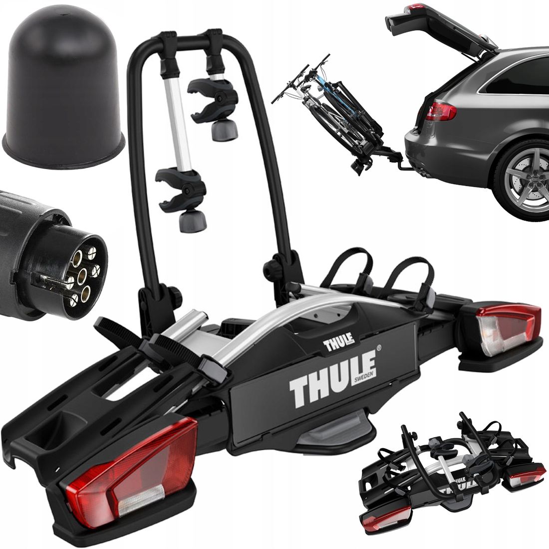 Bagaznik rowerowy na hak 2 ROWERY THULE 924 - ERLI.pl