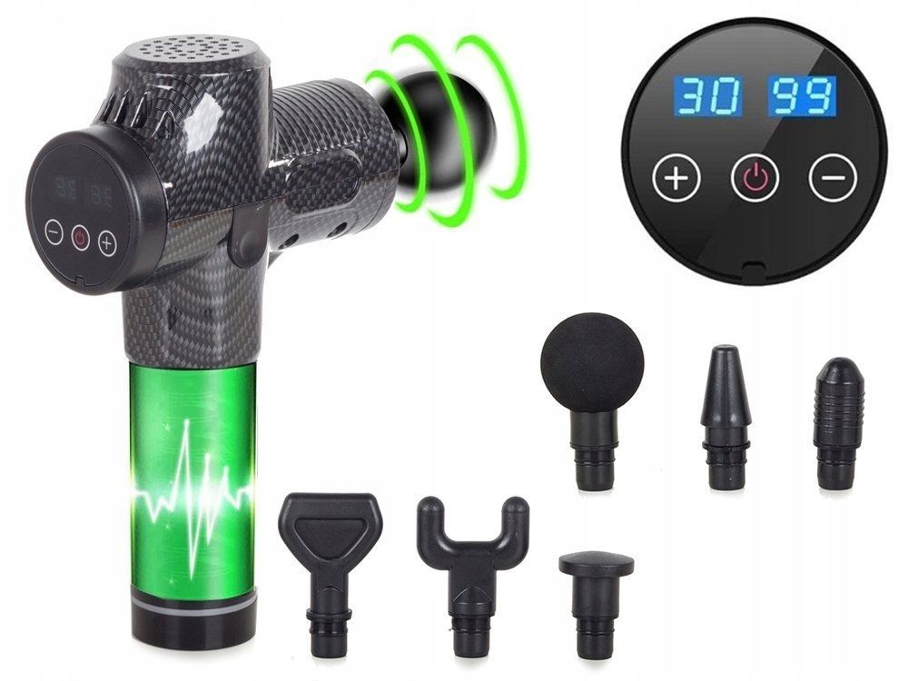 PISTOLET DO MASAŻU MOCNY MASAŻER MASSAGE GUN PRO – 143522938 - ERLI.pl
