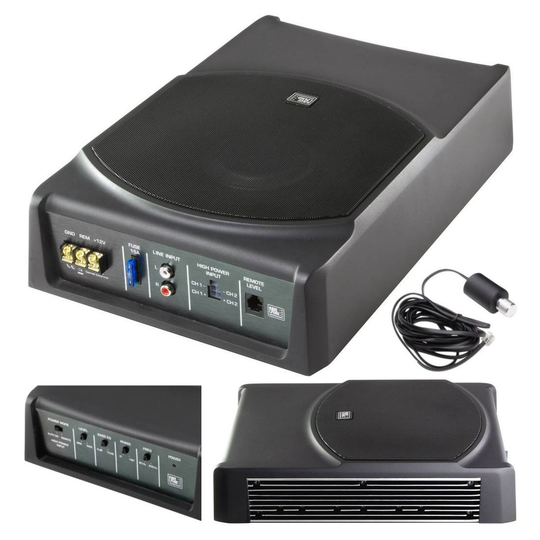 Subwoofer pod siedzenie 20cm 8'' WZMACNIACZ 600W - ERLI.pl