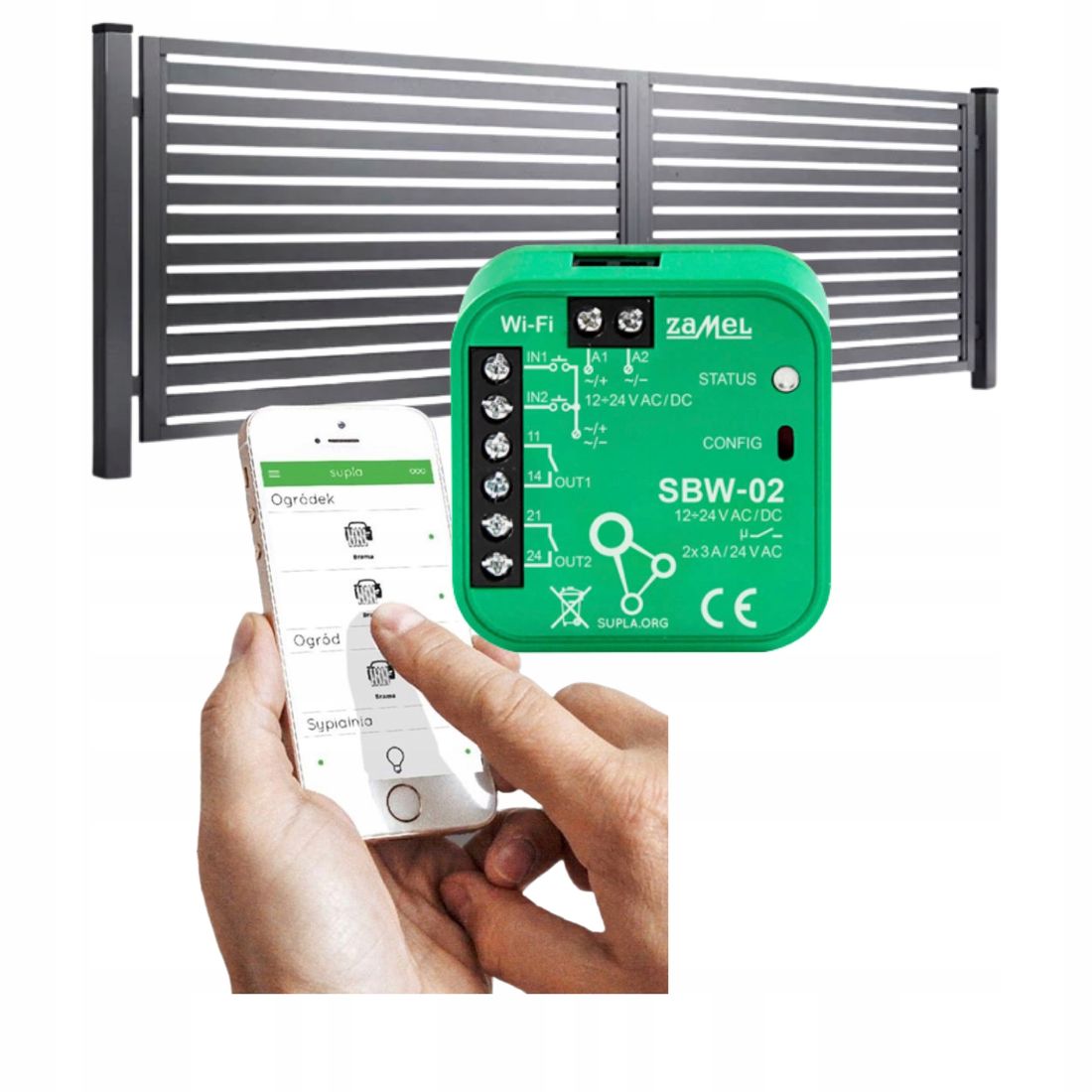 SUPLA Sterownik do bramy 2-kanałowy Wi-Fi SBW-02 – 143780096 - ERLI.pl
