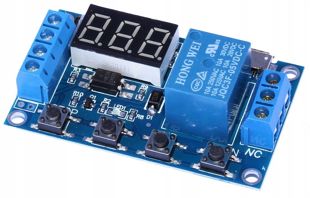 Przekaźnik Czasowy 0-999min Włącznik Cyklowy Timer – 143901563 - ERLI.pl