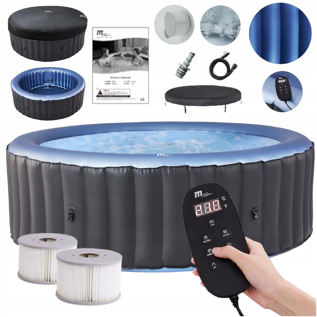 JACUZZI MSPA BERGEN 6 OSOBOWE DMUCHANE OGRODOWE - ERLI.pl