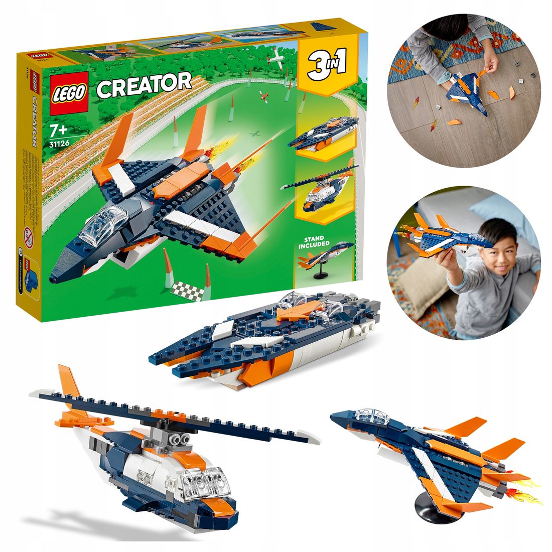 LEGO 31126 Creator 3w1 - Odrzutowiec naddźwiękowy - ERLI.pl