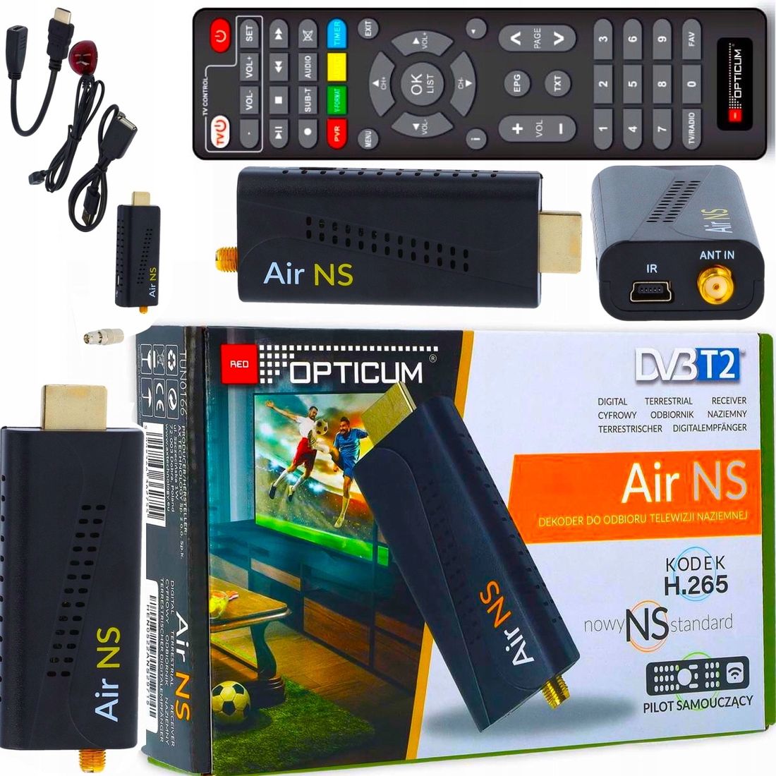 DEKODER DVBT2 NAZIEMNEJ HDMI TUNER MINI H.256 HEVC - ERLI.pl