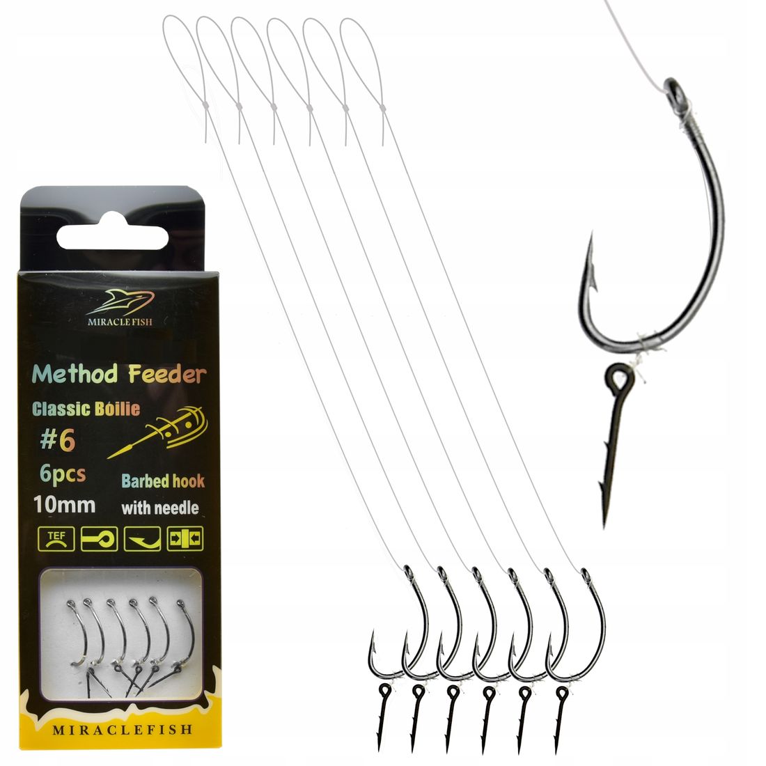 Haczyki Method Feeder na przyponie z igłą r 6 – 141981656 - ERLI.pl