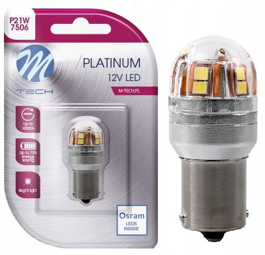 Żarówka P21W M-TECH Osram LED DRL jazdy dziennej - ERLI.pl