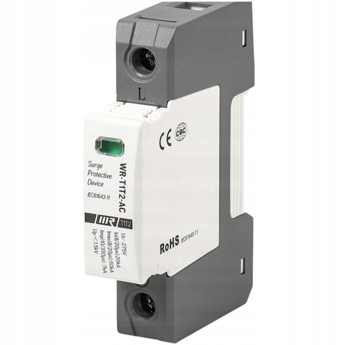 OGRANICZNIK OCHRONNIK PRZEPIĘĆ C T2 1P AC - ERLI.pl