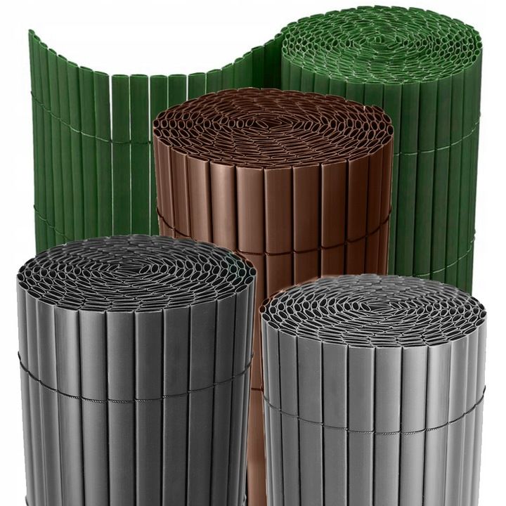 Mata PVC 120 cm zielona osłona balkon ogrodzenie - ERLI.pl