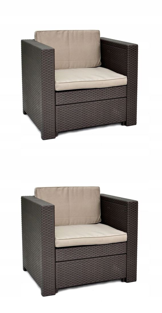 KETER ALLIBERT KRZESŁO OGRODOWE FOTEL RIVIERA BRĄZ ZESTAW 2 – 144489903 ...