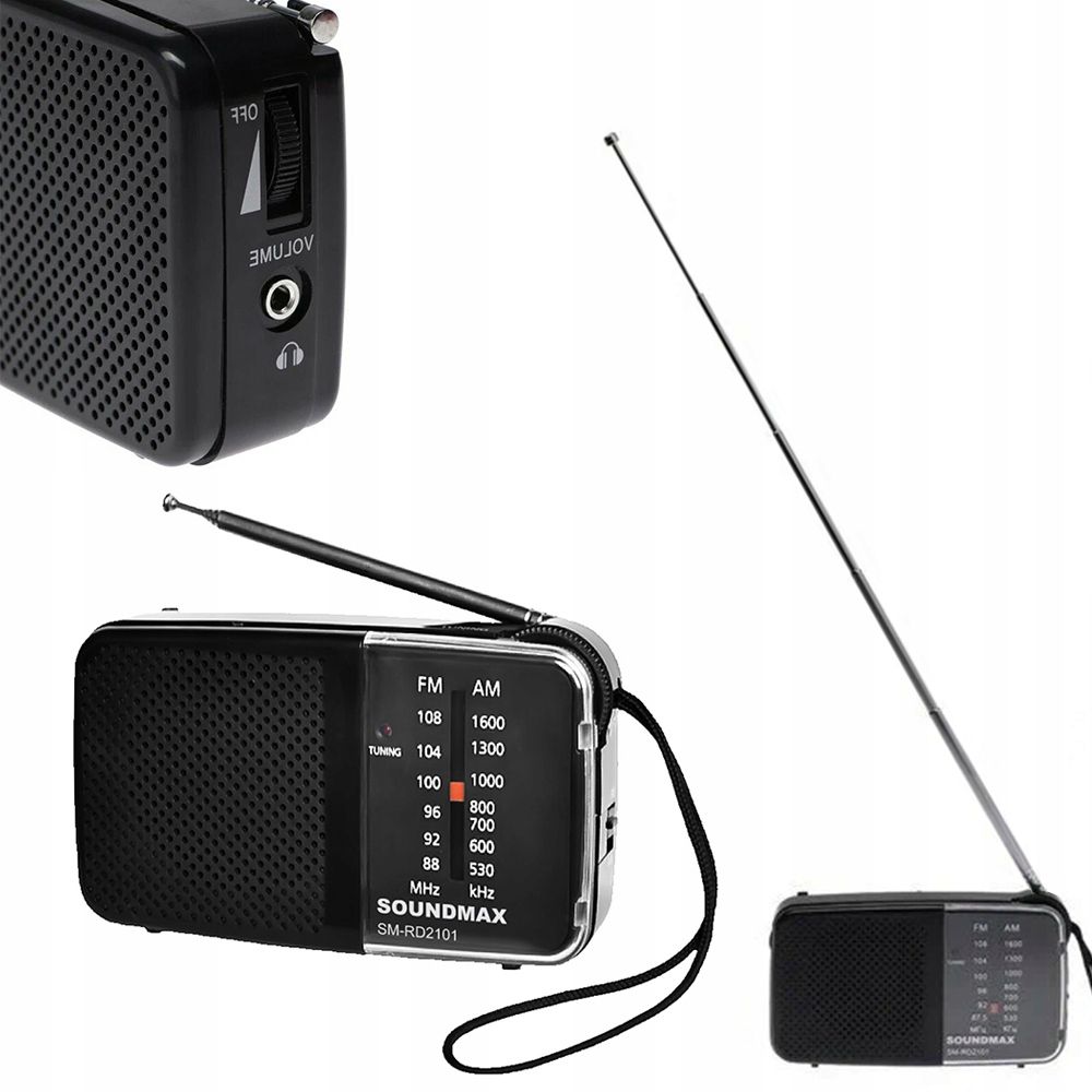 RADIO AM FM NA BATERIE TURYSTYCZNE PRZENOŚNE - ERLI.pl