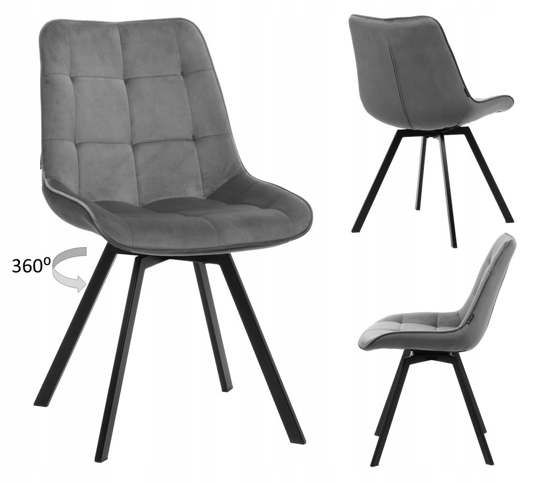 Krzesło obrotowe tapicerowane salon jadalnia LAPO - ERLI.pl