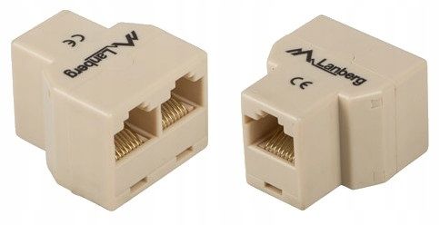 AD-RJ45-2RJ45-OU rozdziela skrętkę na 2 urządzenia - ERLI.pl