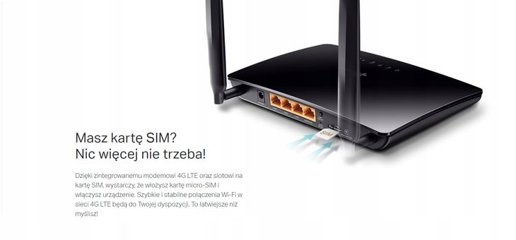 Router Ruter Na Karte SIM 4G TP-Link TL-MR6400 - ERLI.pl