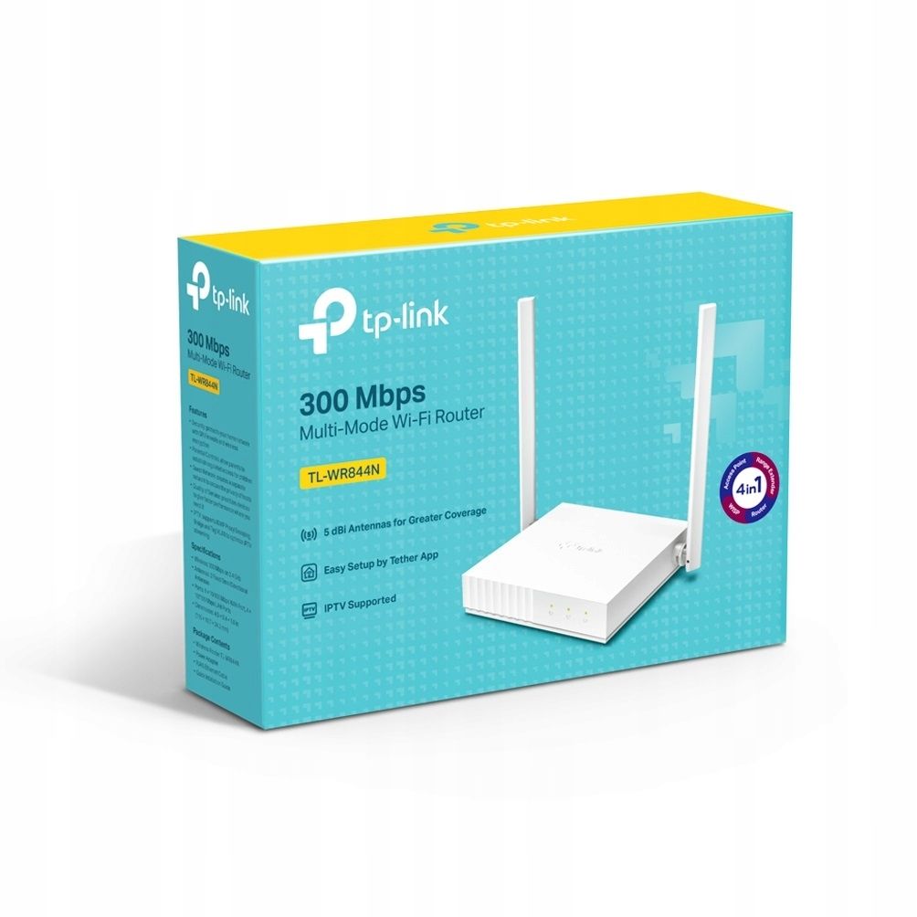 Mocny Router bezprzewodowy WIFI do domu 300 Mb/s IPv6 TP-LINK TL-WR844N ...