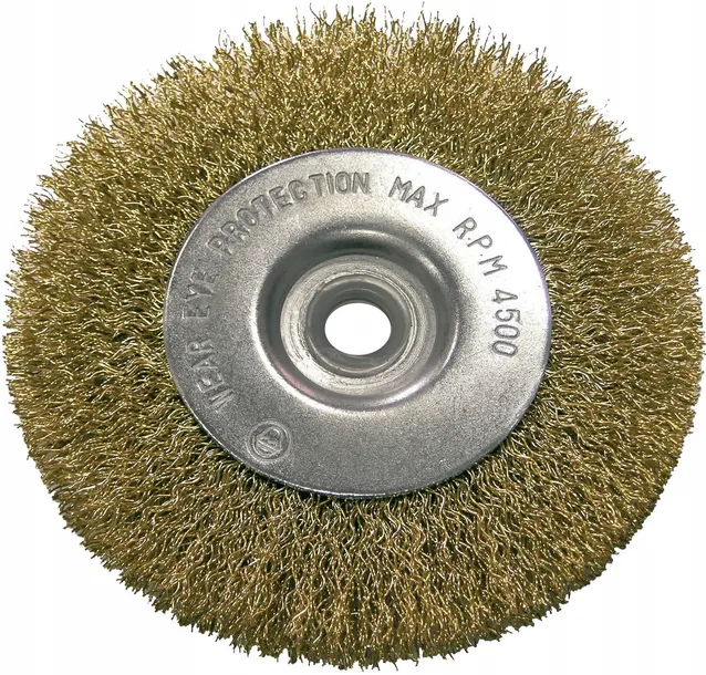 SZCZOTKA TARCZOWA 150MM DRUT STALOWY MOSIĄDZOWANY DO RDZY PROLINE 32815 ...