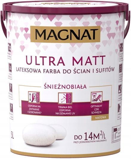 MAGNAT ULTRA MATT 5L FARBA LATEKSOWA DO SUFITÓW - ERLI.pl