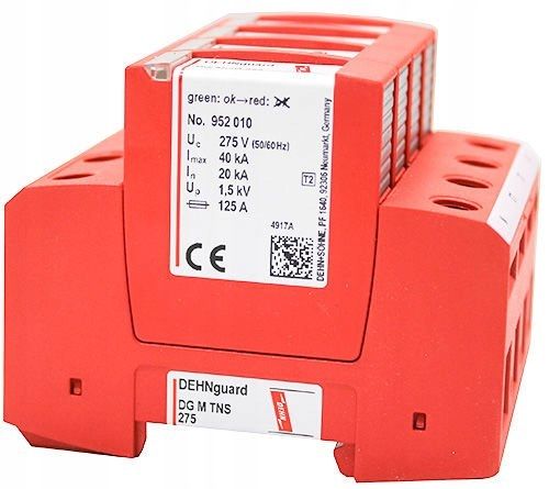 OGRANICZNIK PRZEPIĘĆ OCHRONNIK C 20kA DEHN 952400 - ERLI.pl