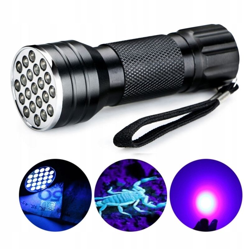 LATARKA UV LED DO SZUKANIA BURSZTYNU ULTRAFIOLET - ERLI.pl